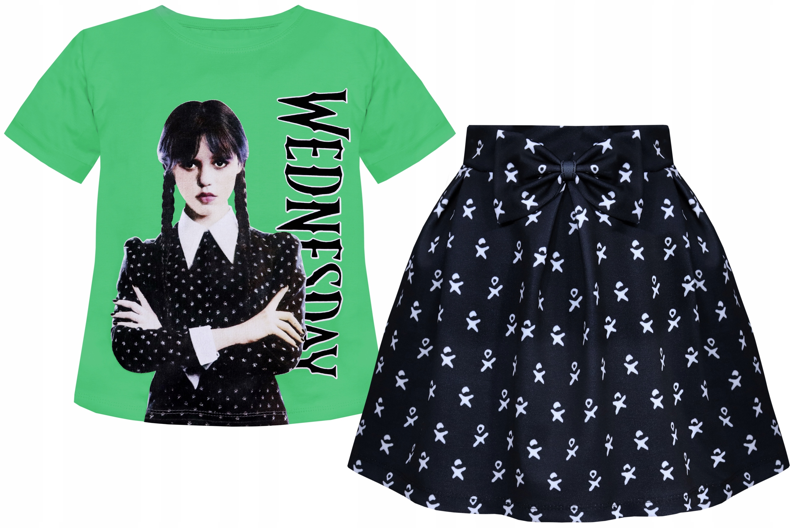 3915 KOMPLET WEDNESDAY SPÓDNICA BLUZKA r 146 14139005999 - Allegro.pl