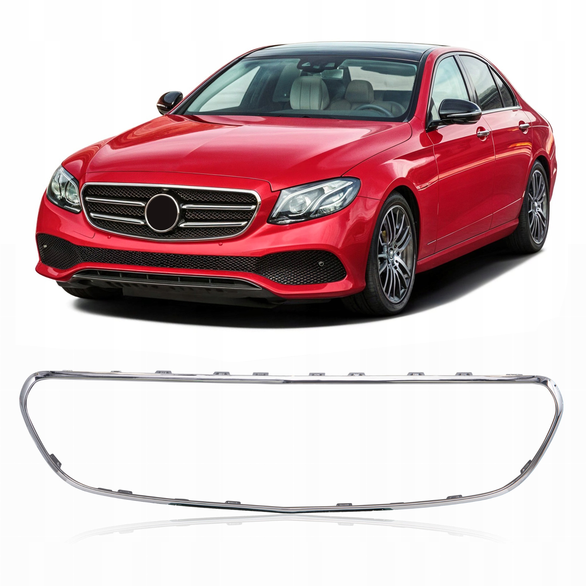 MERCEDES E-CLASS W213 2016-2020 RAMKA GRILLA CHROMOWANA A2138850200 5905226010350 za 177,99 zł z ...