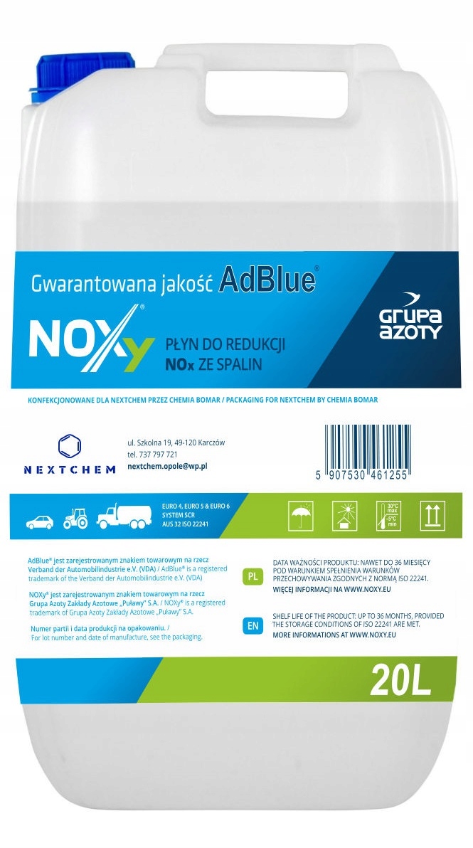 Płyn AdBlue Noxy 20L Ad Blue Noxy Euro 5 Euro 6 5905910631366 za 83 ...
