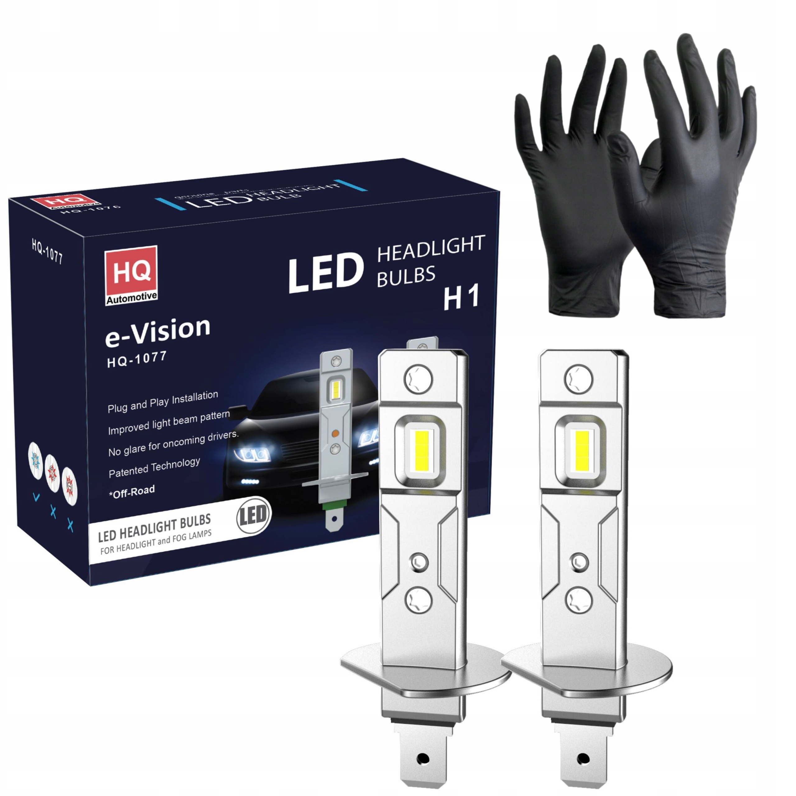 ŻARÓWKI H1 HQ 12V 24V 6000K LED ORYGINALNY ROZMIAR GWARANCJA PLUG&PLAY ...