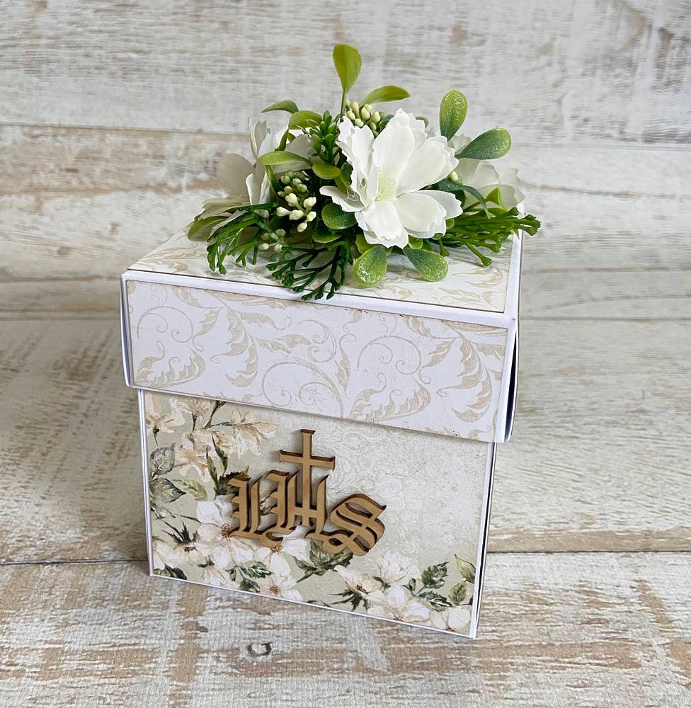 Pudełko komunijne exploding box dla dziewczynki • Cena, Opinie • Kartki, zaproszenia ...