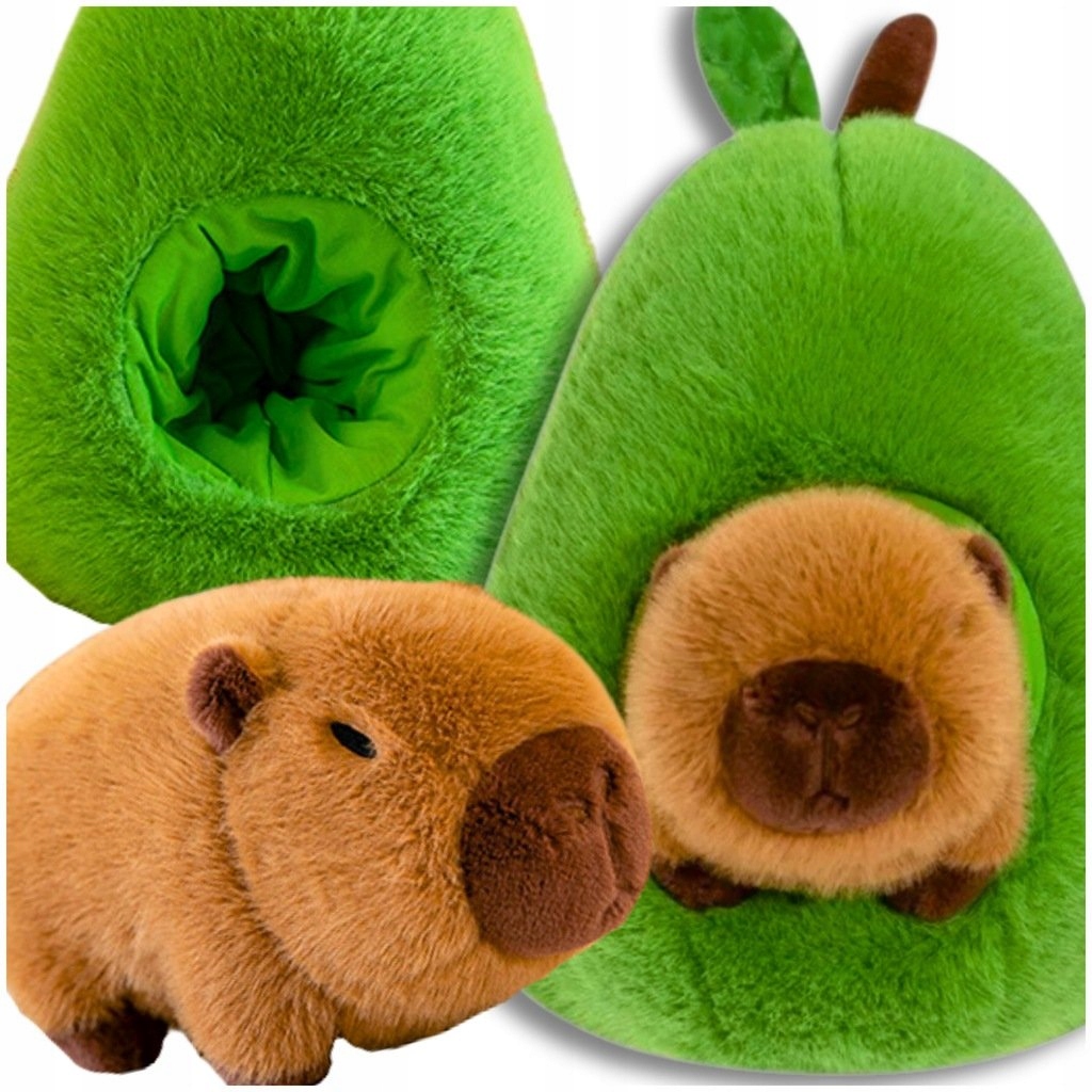 MASKOTKA KAPIBARA W AWOKADO PLUSZAK ZABAWKA PRZYJACIEL 2w1 - 45 cm ...