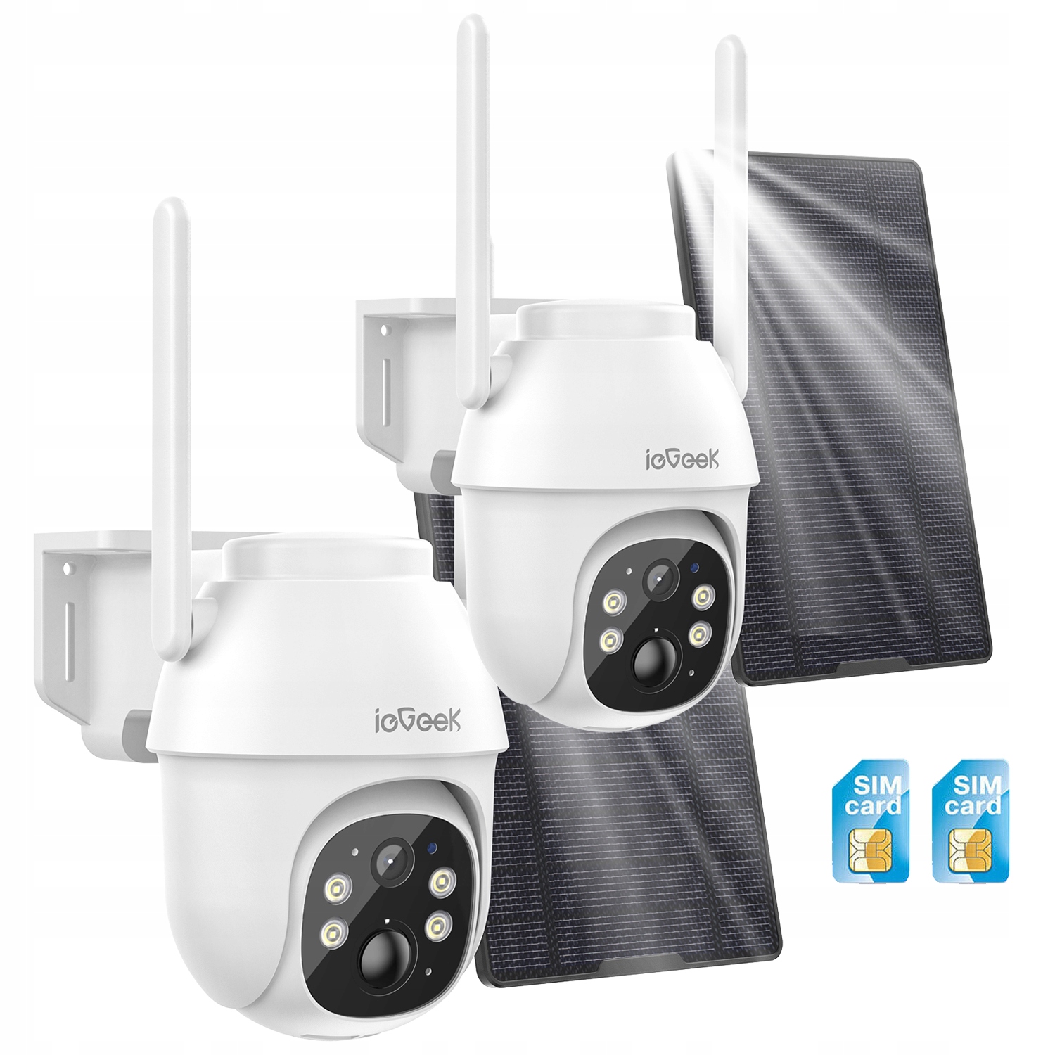 KAMERA OBROTOWA SOLARNA IP SMART NA KARTĘ SIM 4G LTE GSM 2K 3MPx HD 2SZT - Sklep, Opinie, Cena w ...