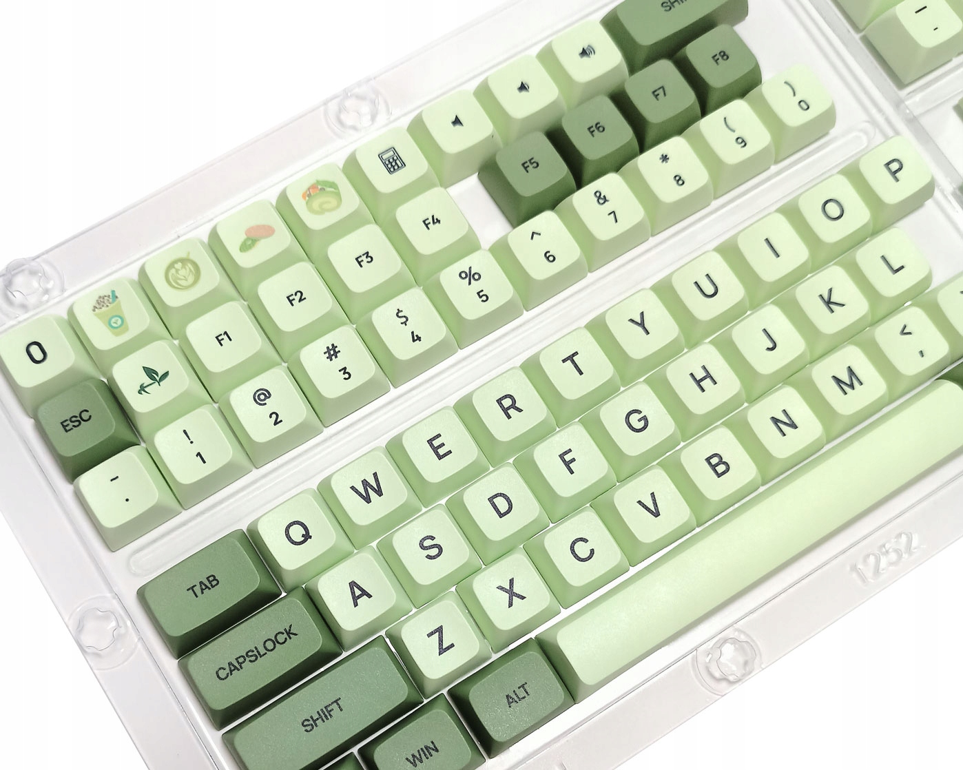 Matcha Green Custom KEYCAPS Set PBT Keycap Space Esc Białe Zielone ...