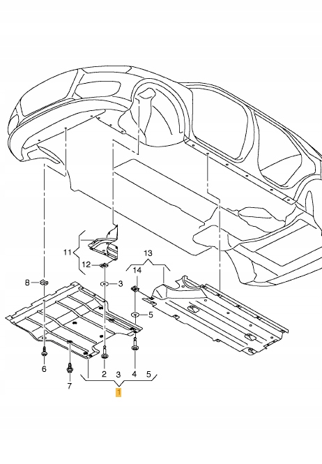 Audi OE 8U0863821A osłona silnika • Cena, Opinie - Allegro