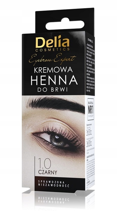 Delia Eyebrow Expert 1.0 Czerń kremowa henna do brwi 15ml ...