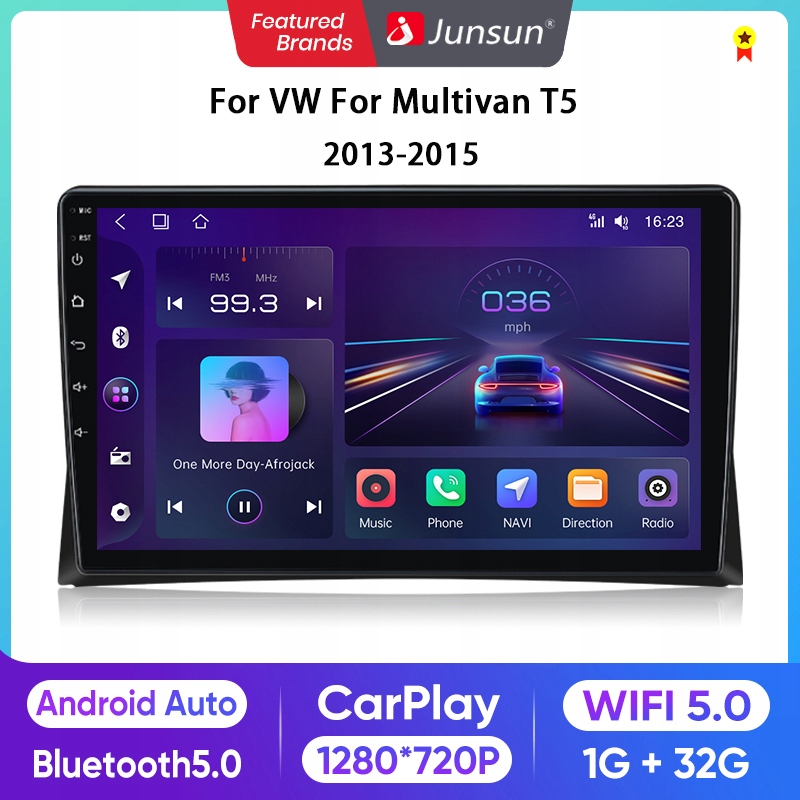 RADIO ANDROID 13 9" Junsun 1+32GB CARPLAY WIFI do Multivan T5 2004-2009 - Sklep, Opinie, Cena w ...