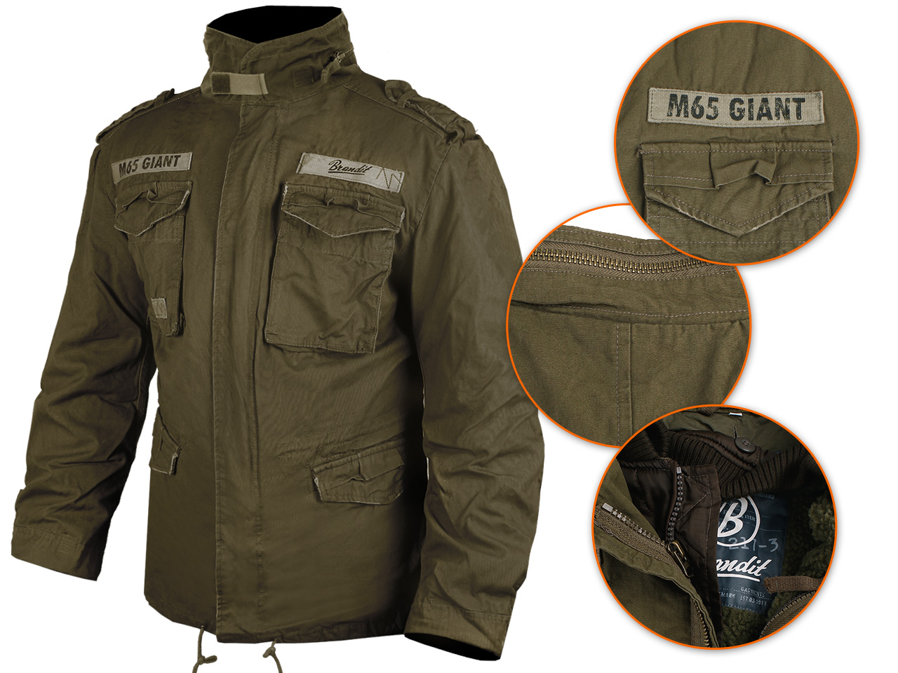 PÁNSKÁ VOJENSKÁ BRANDIT M65 GIANT PARKA 3v1 OLIVE L za 2342 Kč - Allegro