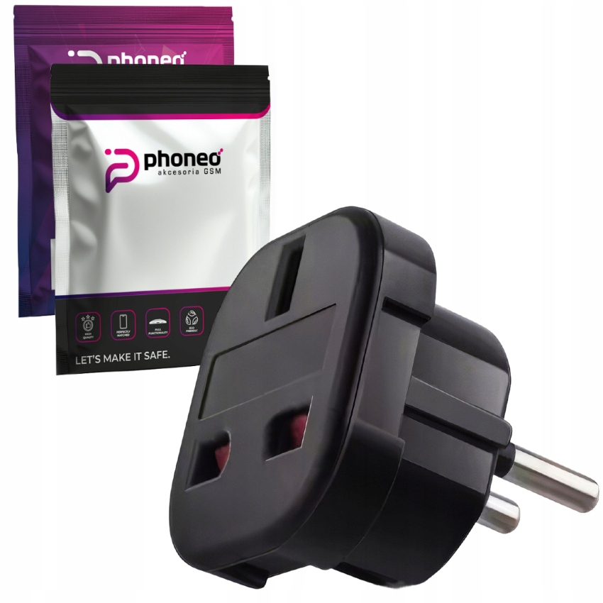 CESTOVNÍ ADAPTÉR PŘECHODKA PHONEO ANGLICKÁ ZÁSUVKA UK NA EU PL ...