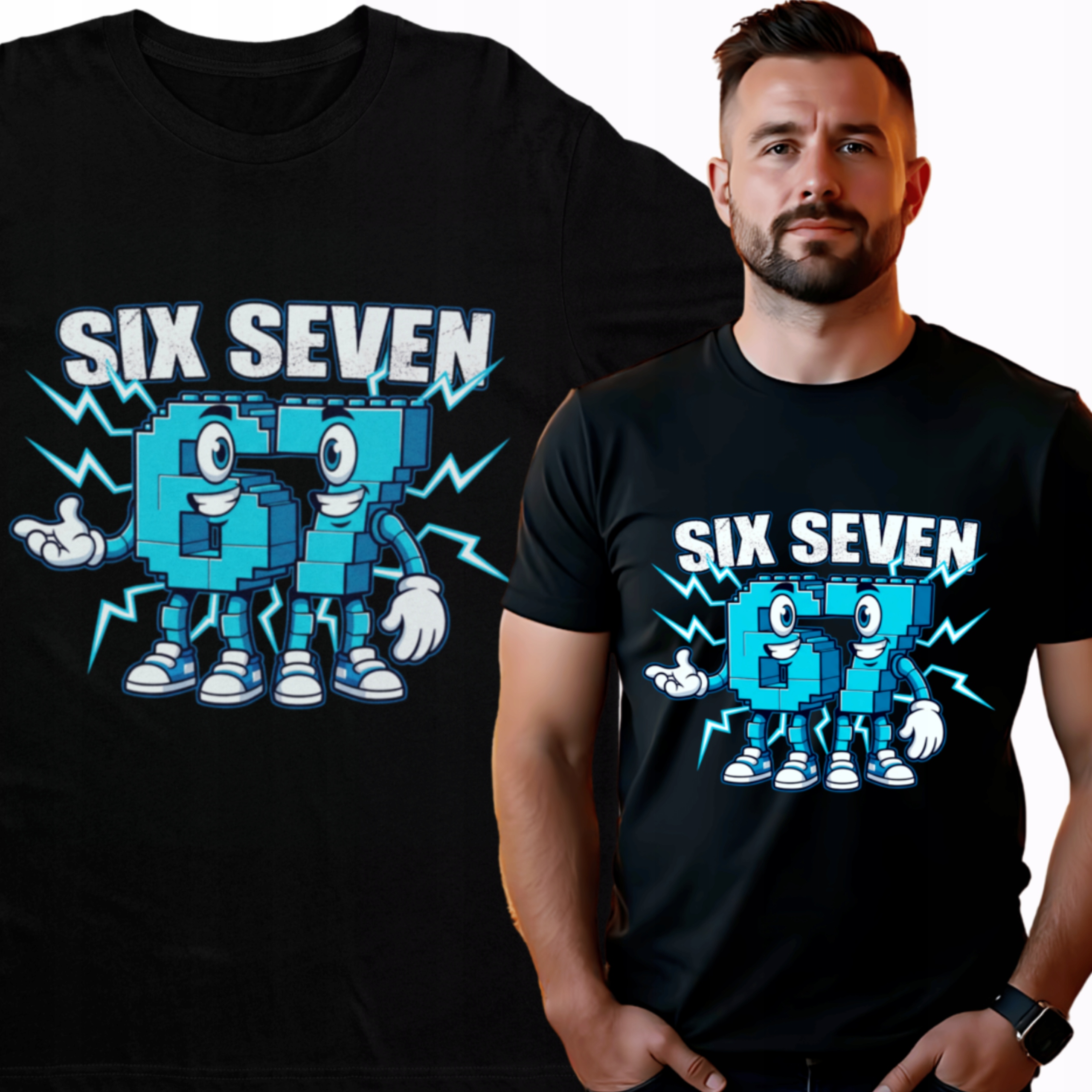 Tričko Pánské VÁNOČNÍ 67 Brain Rot Vánoce MEME MEM TIK TOK Six Seven 67 ...