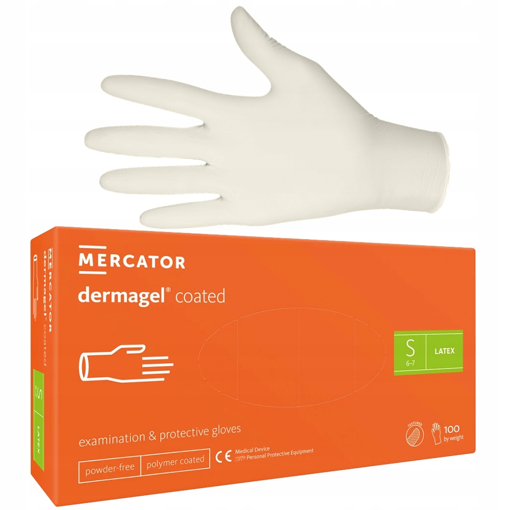 Rękawiczki Lateksowe Bezpudrowe Rękawice MERCATOR DERMAGEL COATED ... Rękawiczki Lateksowe Bezpudrowe Rękawice MERCATOR DERMAGEL COATED ...