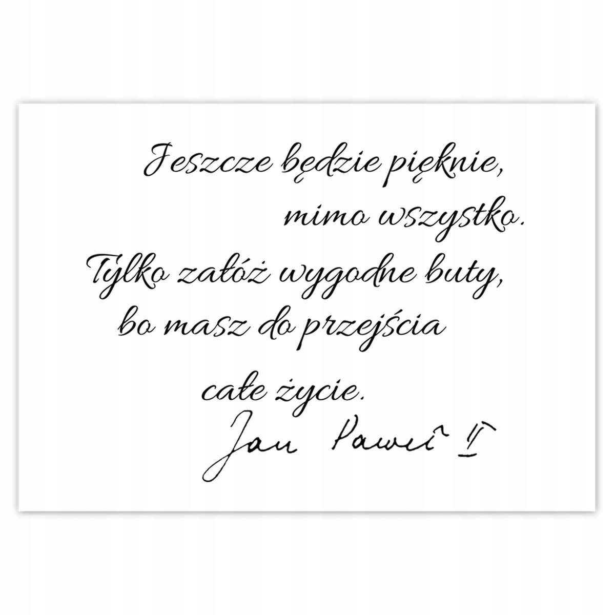 Samolepky Plakáty A4 HORIZONTÁLNÍ Citát JP2 JPII, • Ceny, Recenze - Allegro