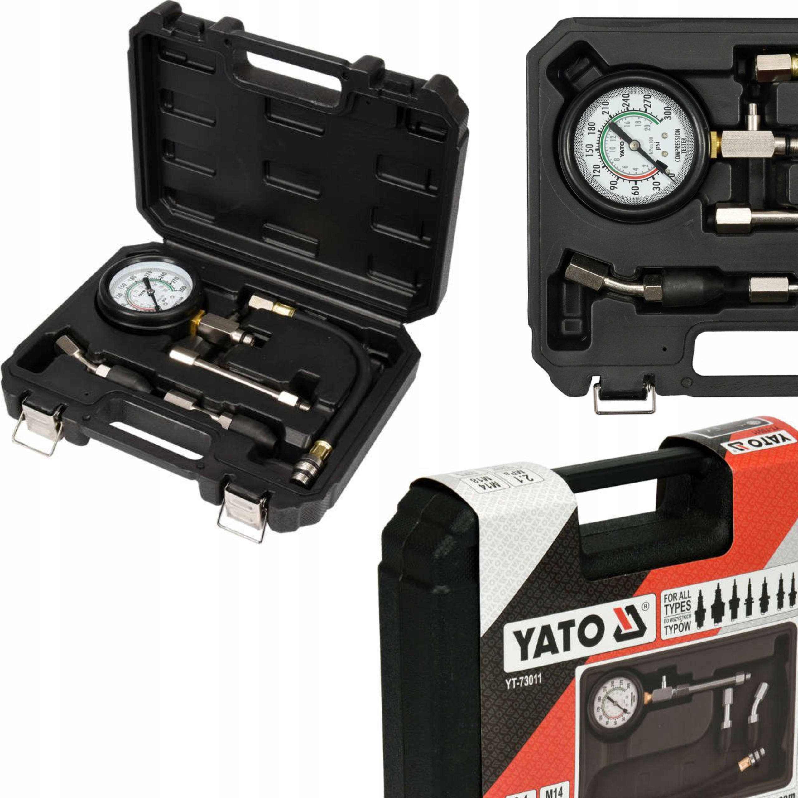 YATO MIERNIK TESTER POZIOMU KOMPRESJI BENZYNA 0-20 YATO + WALIZKA YT ...