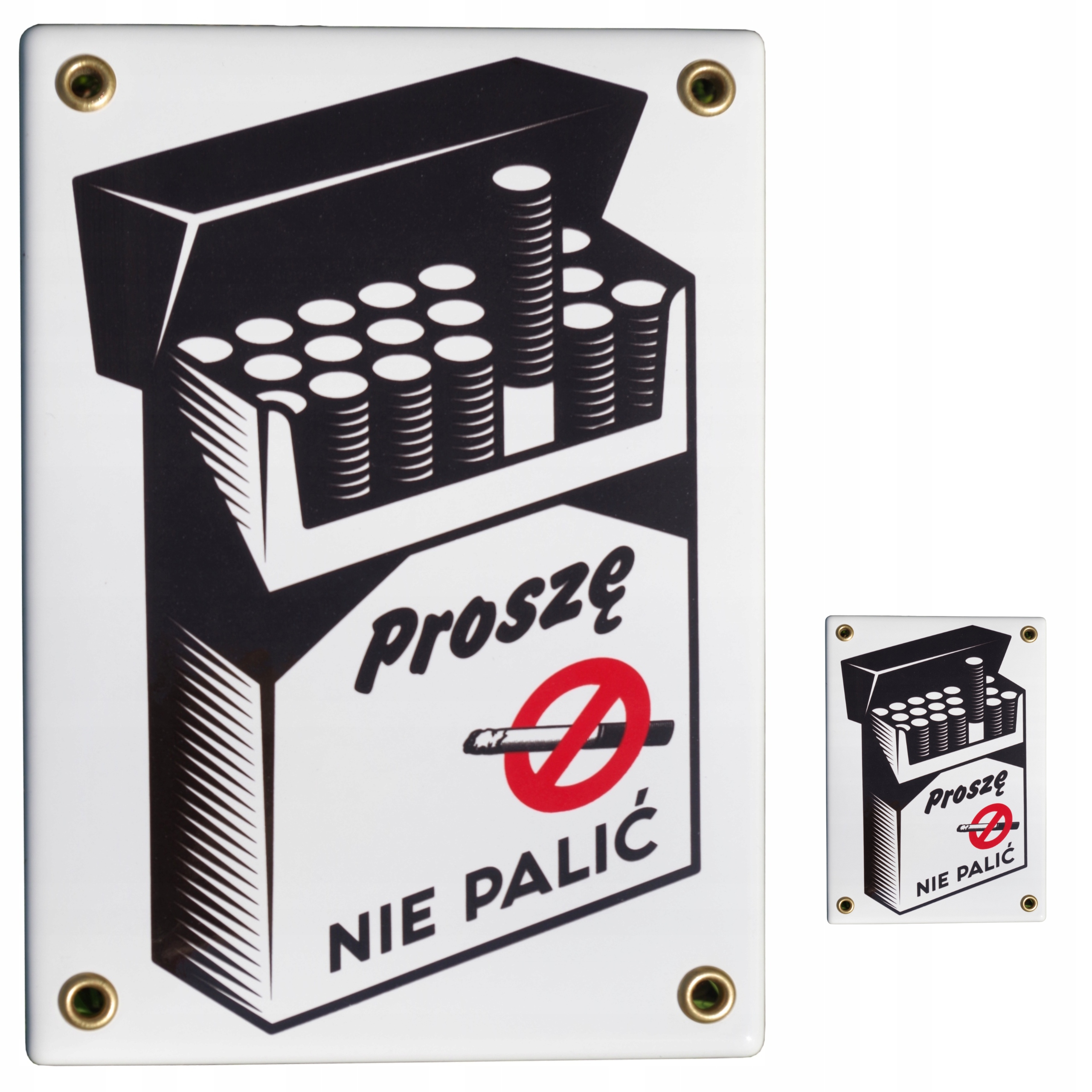 TABLICA PROSZĘ NIE PALIĆ TABLICZKA METALOWA NA DOM 17x12 CM EMALIOWANA ...