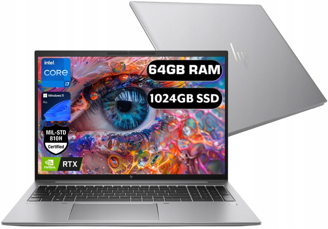 Laptop HP Firefly 16 G10 i7-1355U 64GB 1TB RTX A500 400nit 100%sRBG MIL ...