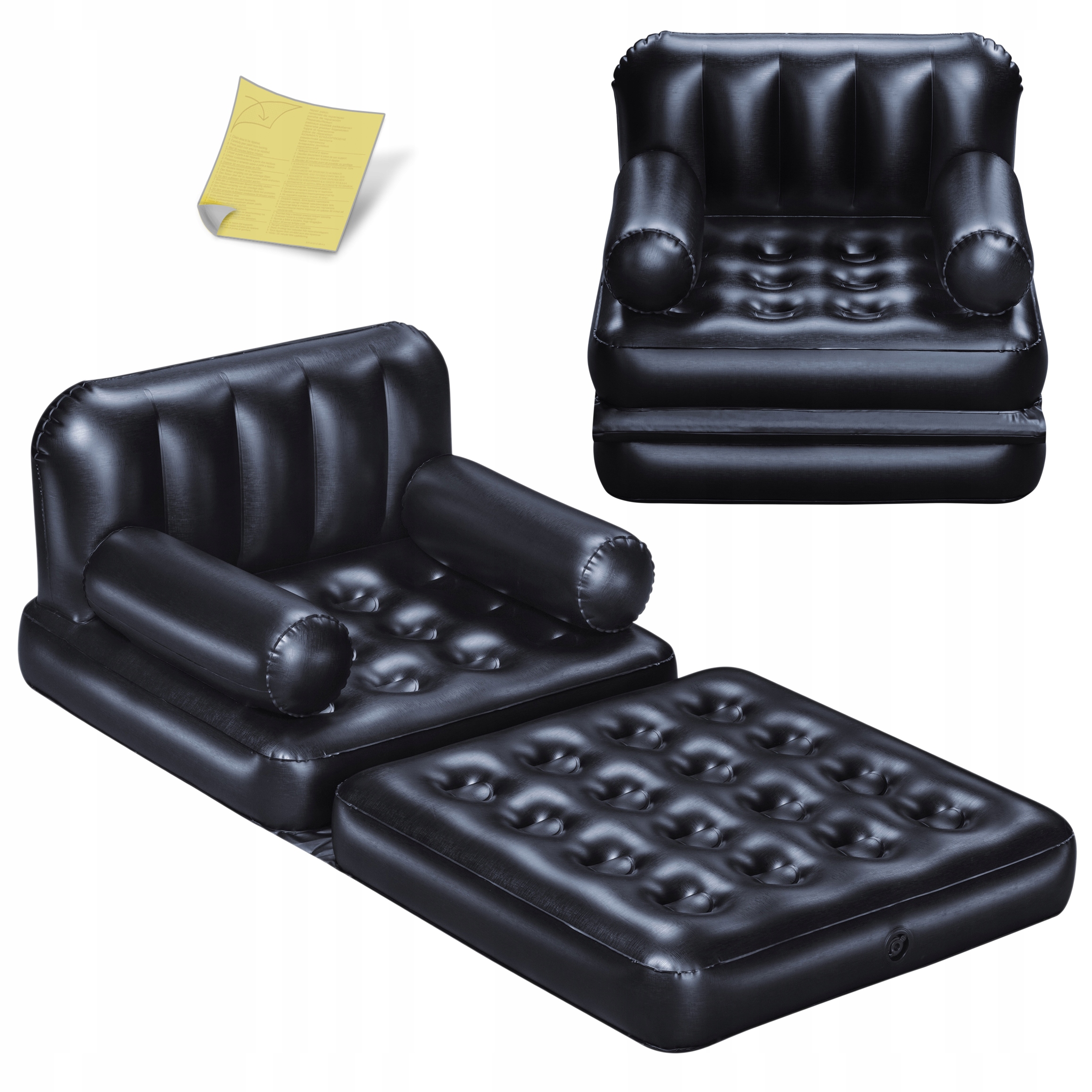 Materac Dmuchany Jednoosobowy Fotel Rozkładany Sofa 4w1 Bestway 75114 ...