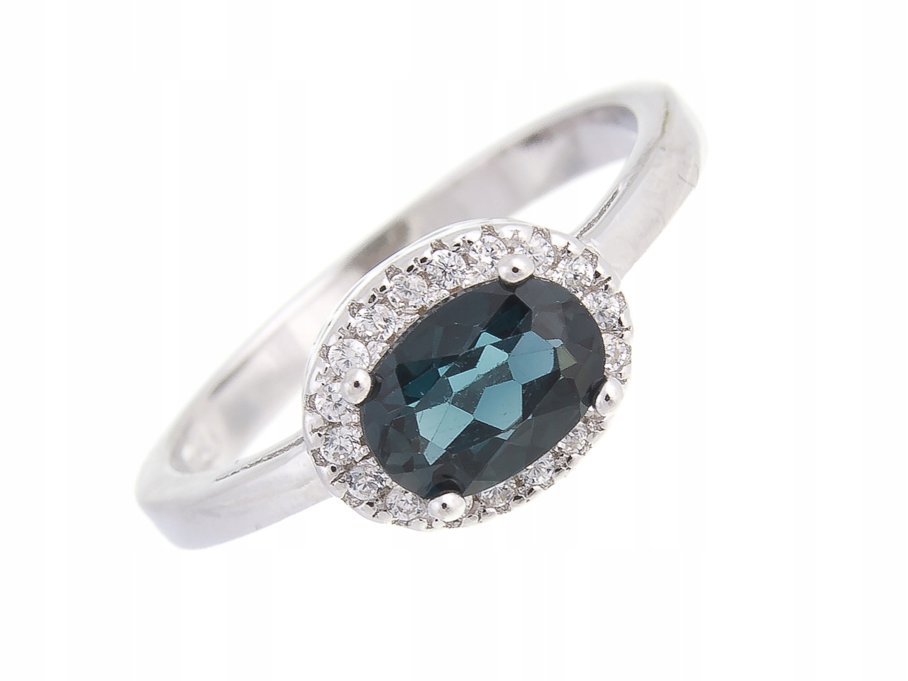 STŘÍBRNÝ PRSTÝNEK RHODIOVANÝ VEL.13 LONDON TOPAZ PŘÍRODNÍ za 762 Kč ...