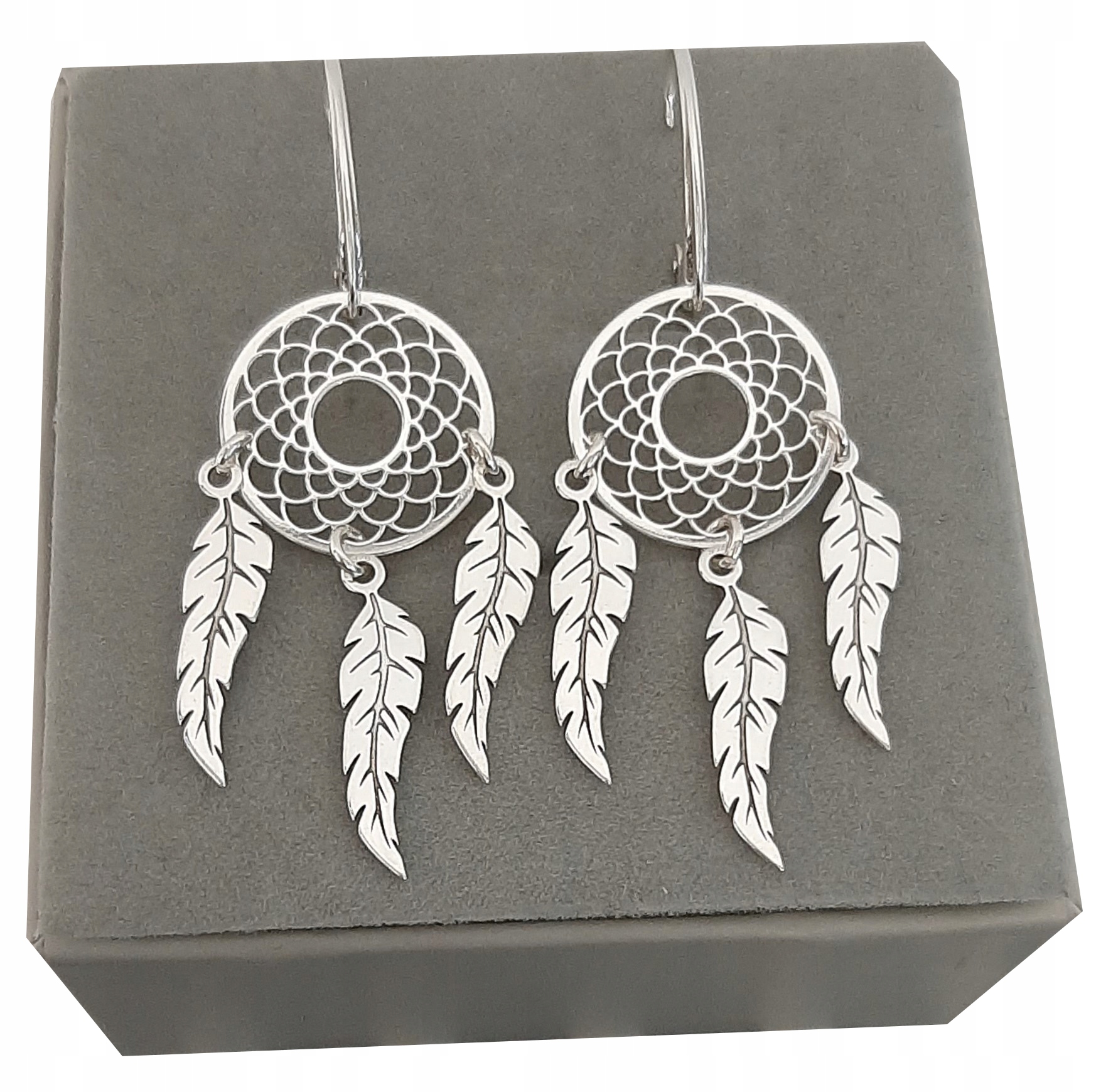 Fülbevaló ÁLOMFOGÓ ezüst 925 5 cm, • Ár, Vélemények - Allegro