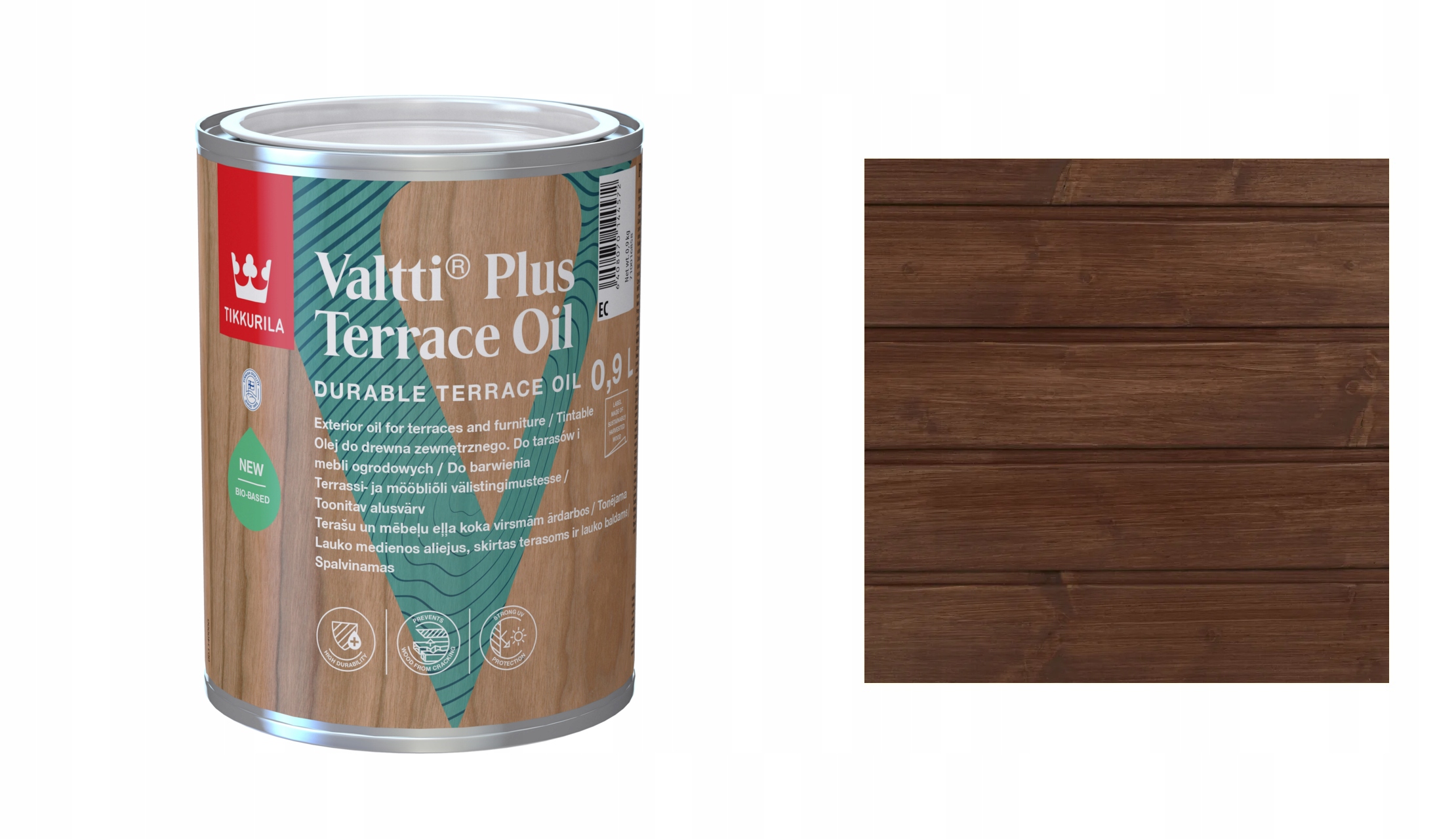 TIKKURILA VALTTI PLUS TERRACE OIL 0,9L 238A RUBY TIGER OLEJ NA TERASY ...