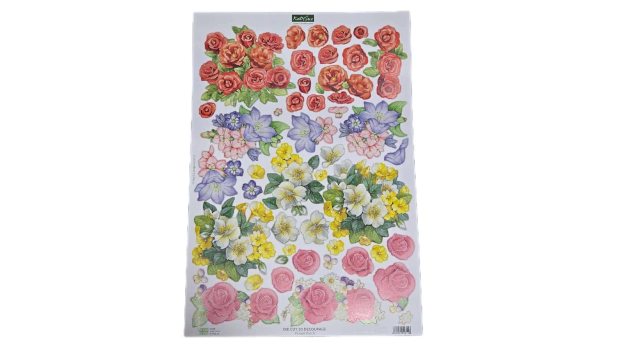 Decoupage kivágó – Flower Patch (3 db-os virágkártya csomag) za 1045 ...