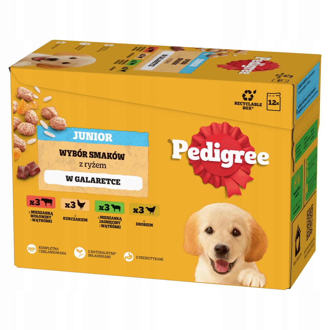 PEDIGREE JUNIOR DLA PSA KARMA W GALARECIE 12X100G (5900951270550) • Cena, Opinie • Mokra karma ...