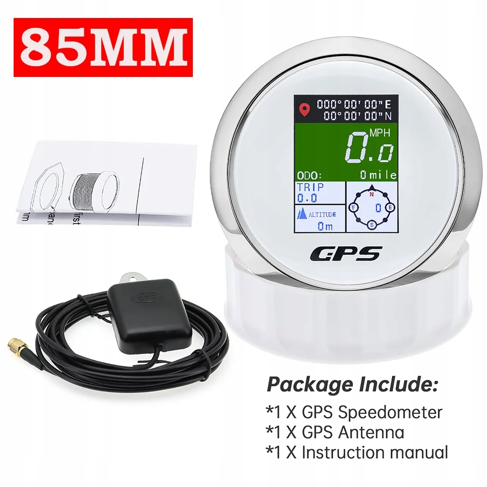 AD New 52mm/85mm TFT Screen Speed Gauge Digital GPS Speedometer Mph ...