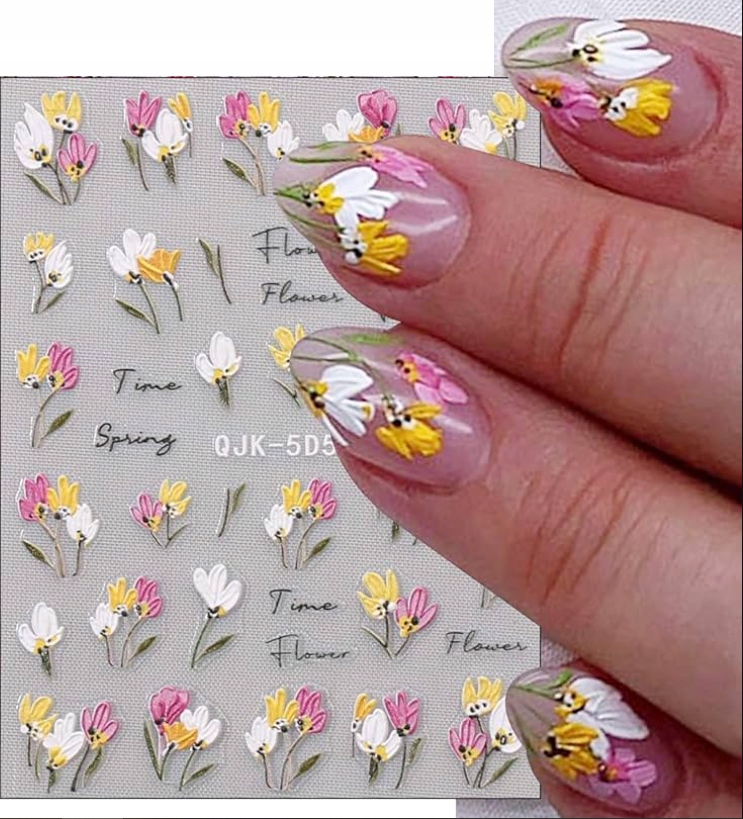 NAKLEJKI NA PAZNOKCIE SAMOPRZYLEPNE QJK-5D53 wiosenne (5905910057357 ...