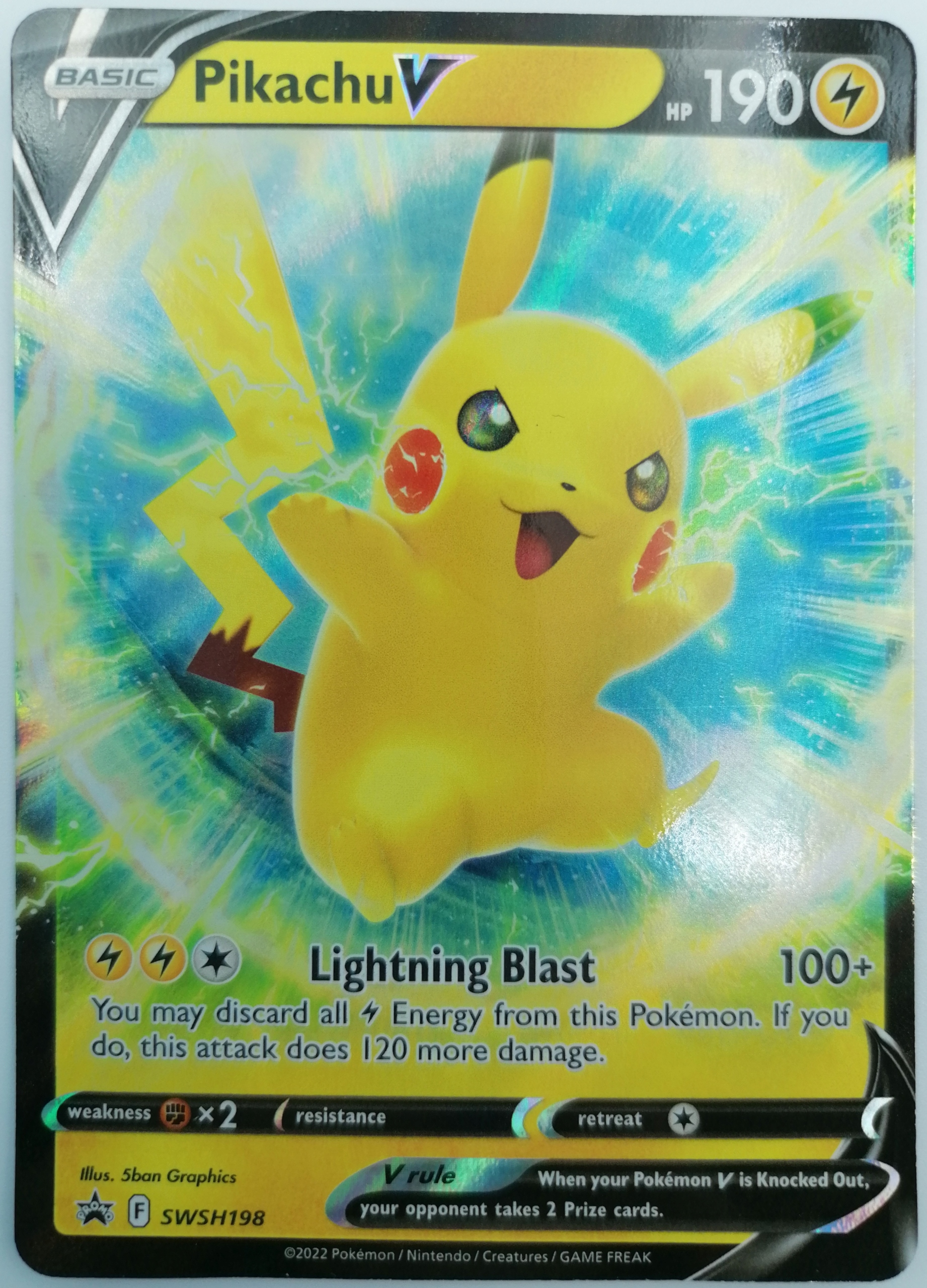 SWSH | Pikachu V SWSH 198/307 | LIGHTNING | Oryginalna karta Pokemon ...