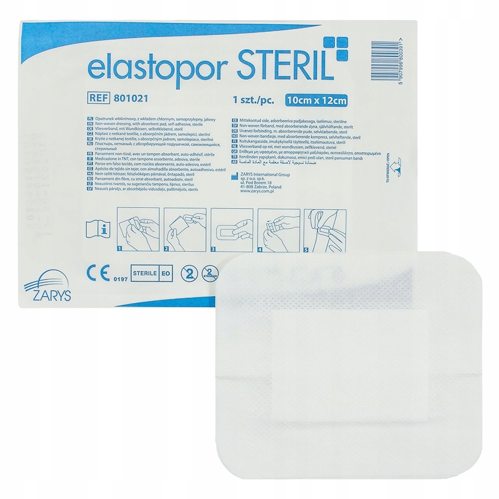 Przylepiec włókninowy Elastopor steril 10x12 cm 1 (5907996800391 ...