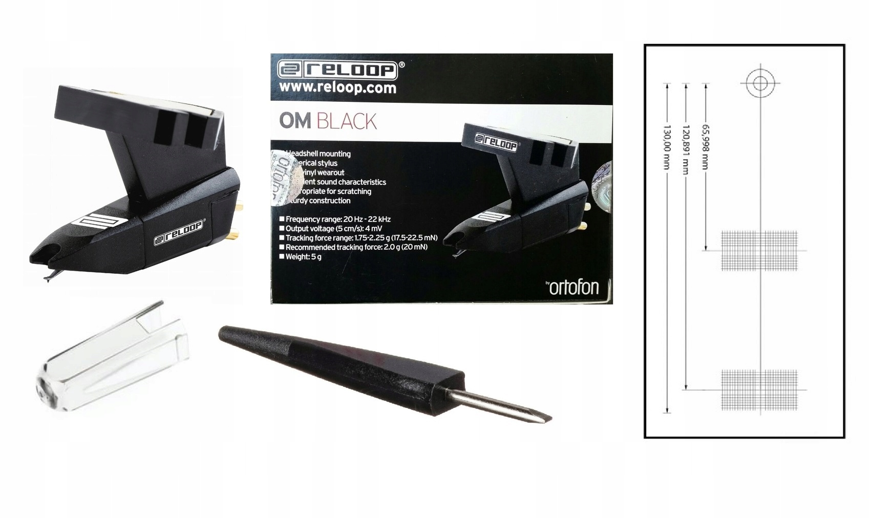 Wkładka gramofonowa Ortofon Reloop OM Black z osłoną na igłę oraz śrubokręt - Sklep, Opinie ...