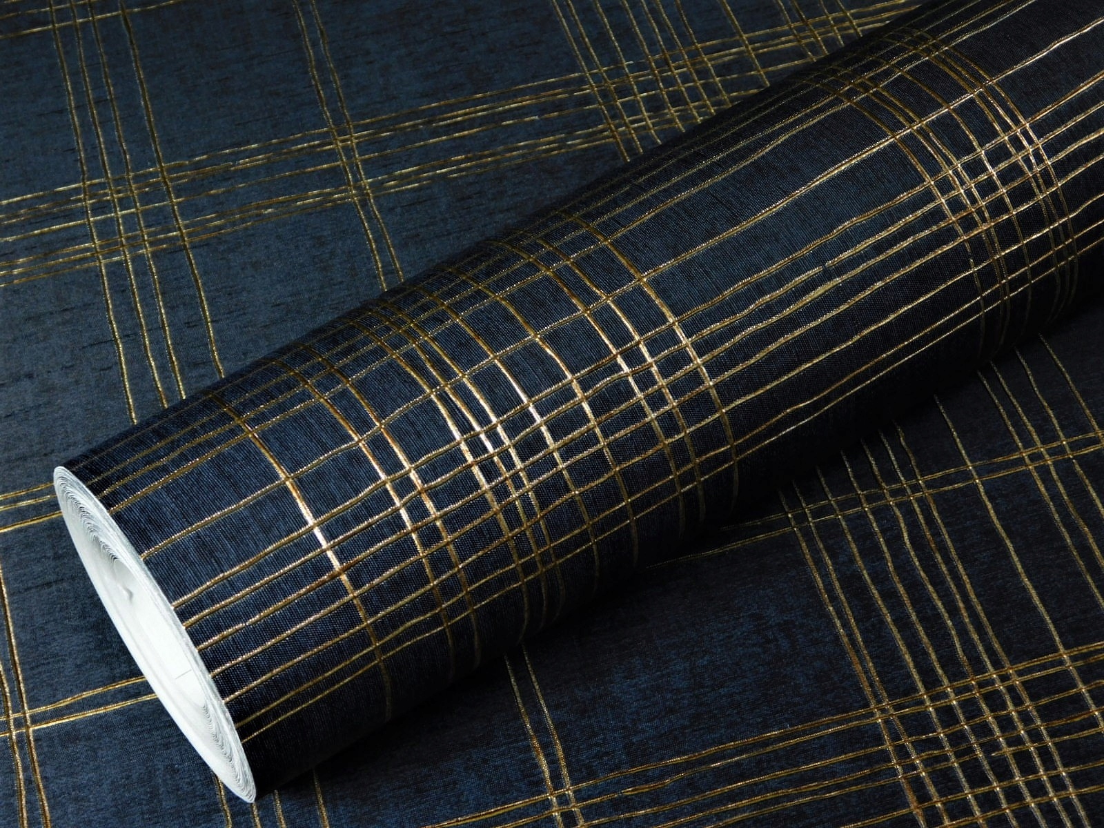 TAPETA ZLATÁ TAPETY imitace tkaniny za 294 Kč - Allegro