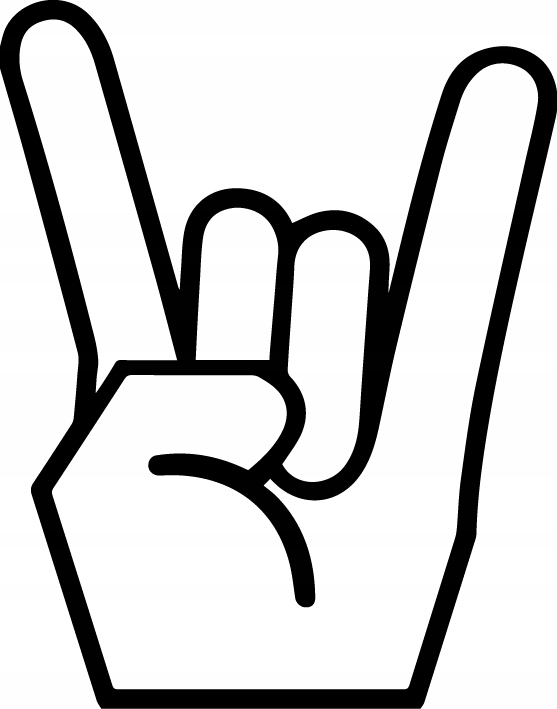 Naklejamy.com.pl - Samolepka na auto SYMBOL ROCK AND ROLL - 12cm • Ceny ...