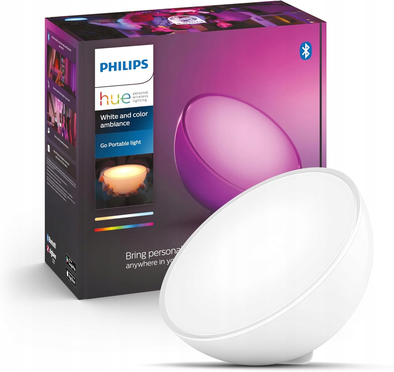 Lampka biurkowa Philips Hue Go biały moc do 6 W (8718696173992) • Cena, Opinie • Lampy stołowe ...