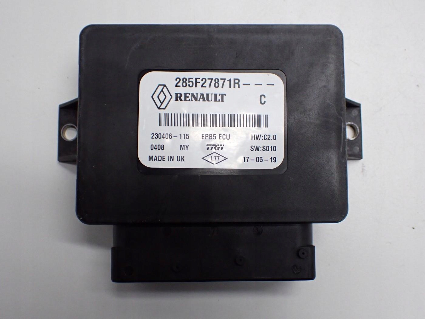 MODUŁ STEROWNIK HAMULCA RĘCZNEGO 285F27871R RENAULT SCENIC IV 19R ...