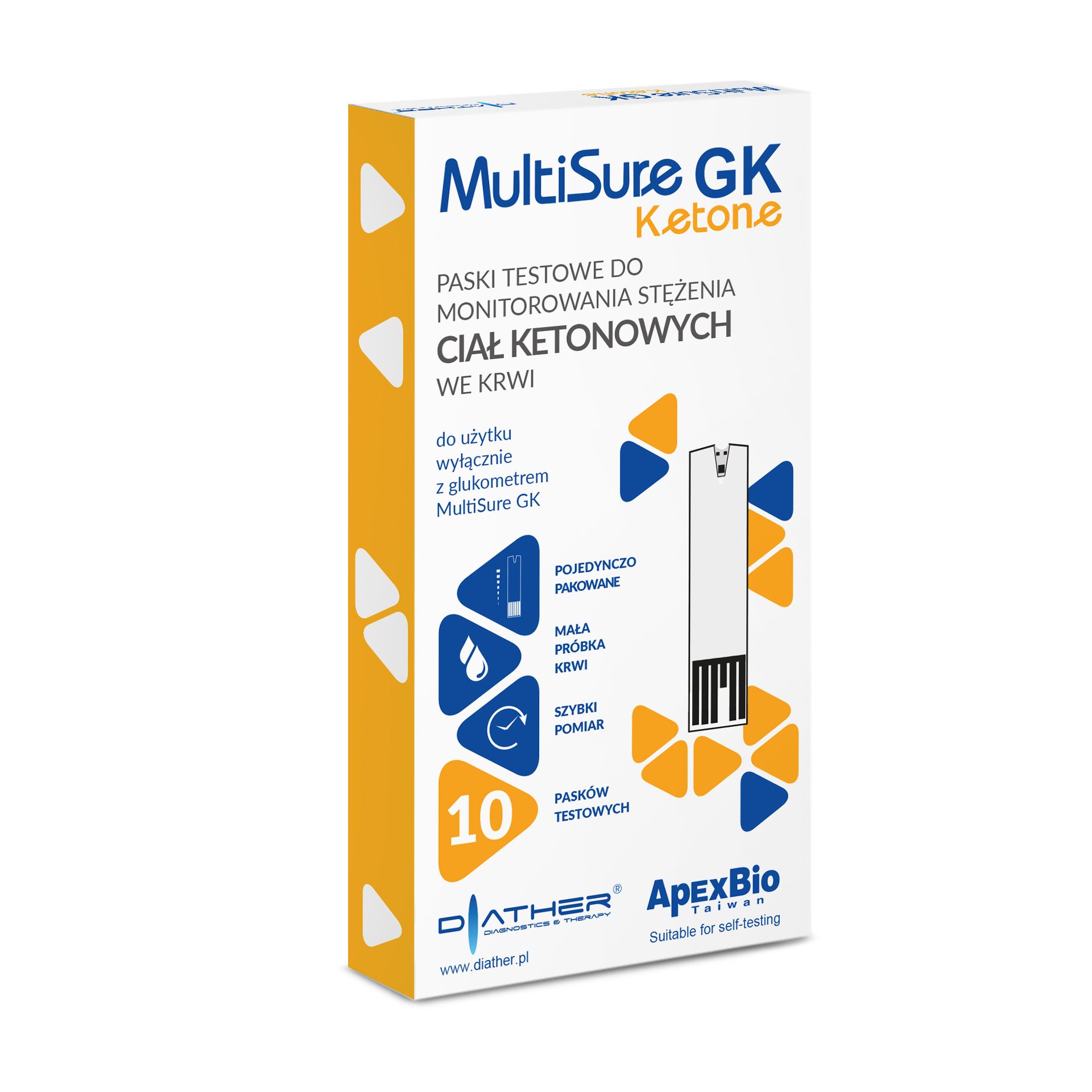 Paski ketonowe MultiSure GK dieta keto 10 szt (5902205132935) • Cena ...
