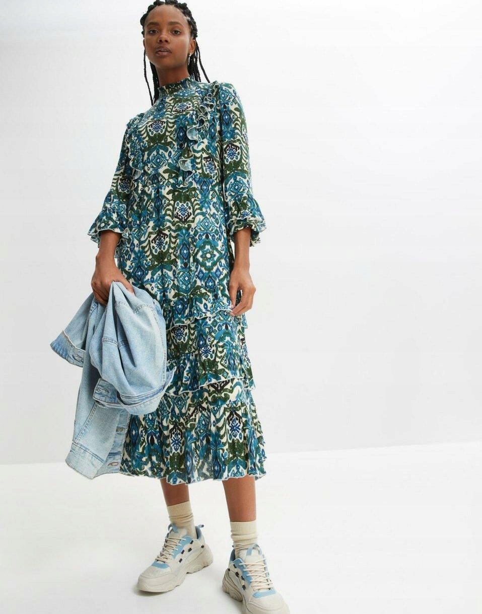 _XX N9I MIDI SUKIENKA WE WZÓR _/ 46 • Cena, Opinie • Sukienki ...