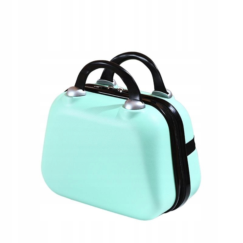 KOSMETICKÁ TAŠKA DÁMSKÝ CESTOVNÍ KUFR MINI KUFŘÍK MÁTOVÝ - Allegro