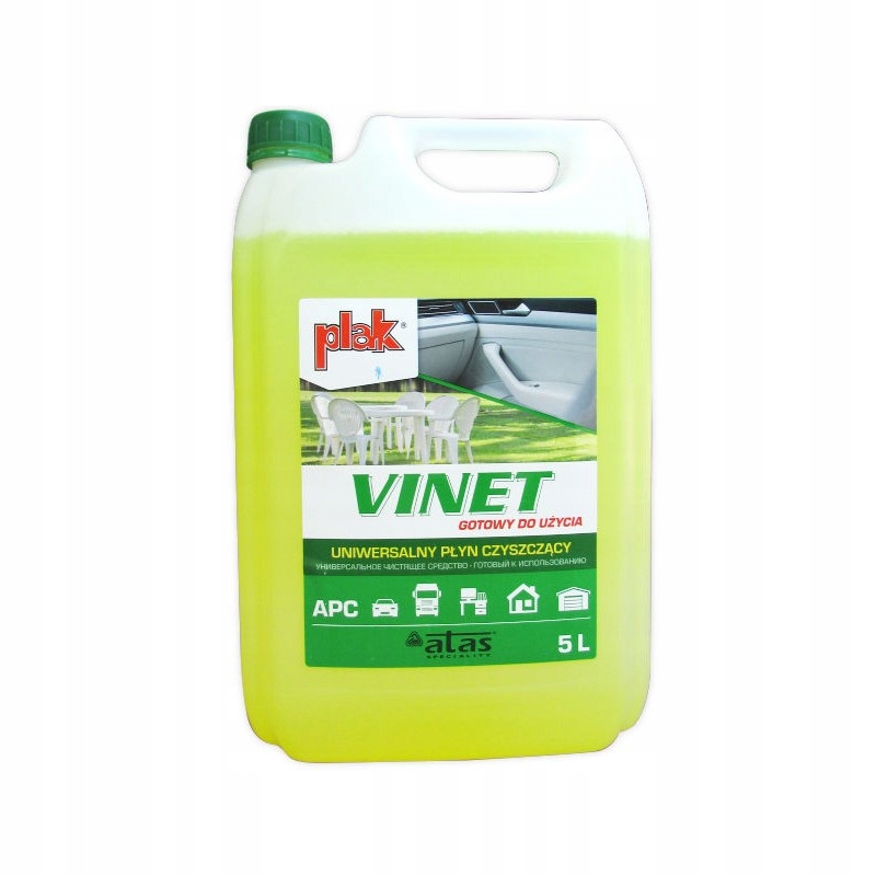 ATAS PLAK VINET GOTOWY PŁYN CZYSZCZĄCY KOKPIT 5L 5907629226949 za 22 ...