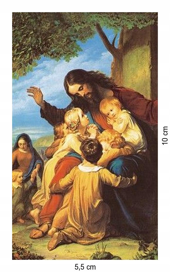 Obrazek Pan Jezus z dziećmi. Modlitwa... 13866092144 - Allegro.pl