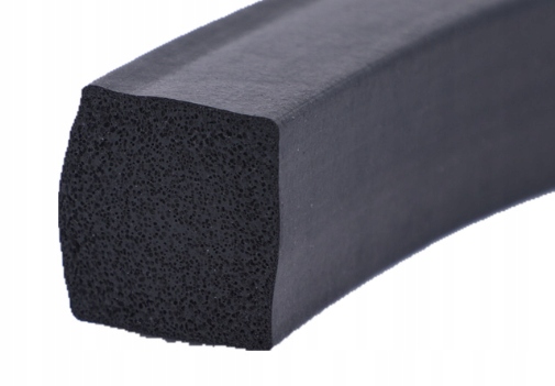 Pěnové těsnění z porézní gumy, profil EPDM, plochý profil 10x10 mm ...