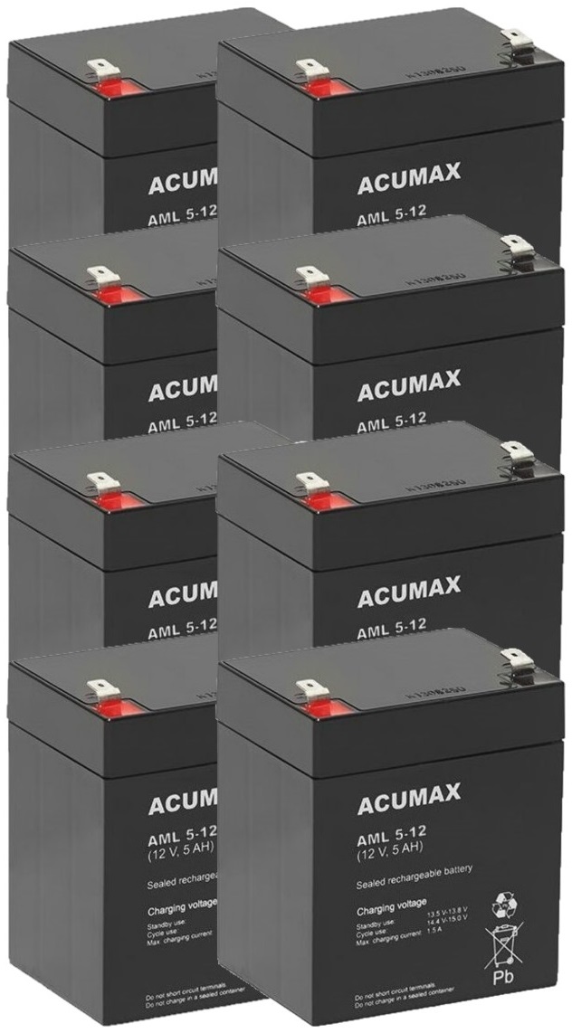 RBC43 RBC 43 #43 ZESTAW AKUMULATORÓW PAKIET BATERII DO UPS APC 8x AML 5 ...