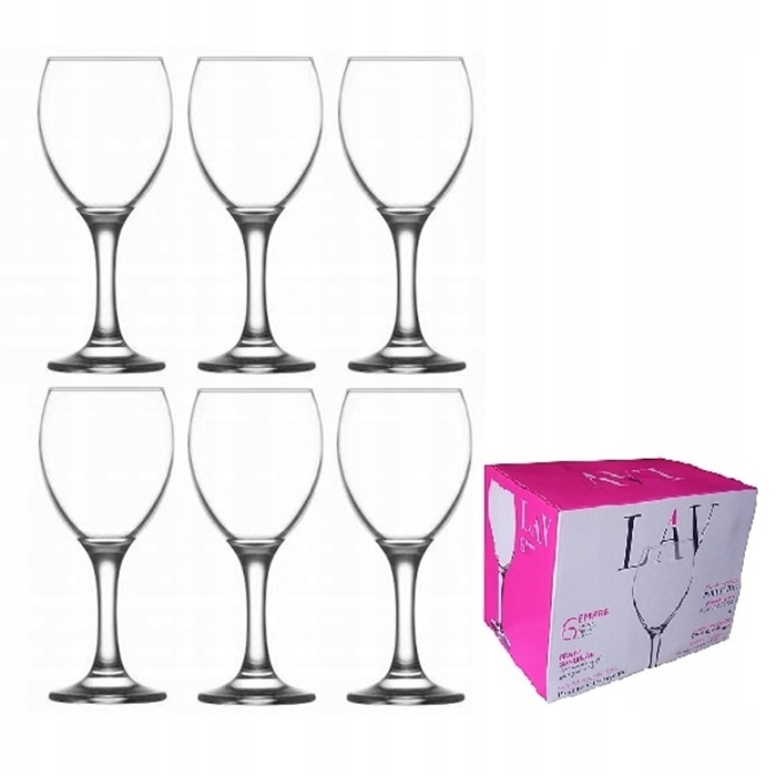 LAV EMPIRE kieliszki do wody 340 ml 6 szt W-wa (8692952055478) • Cena ...