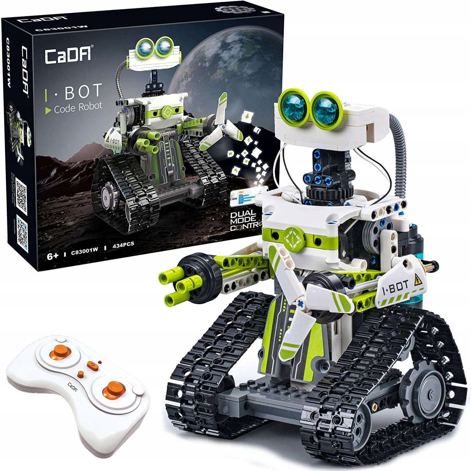 CADA KLOCKI TECHNIC ROBOT PROGRAMOWANY BOT 434EL. STEROWANY Z LED ...