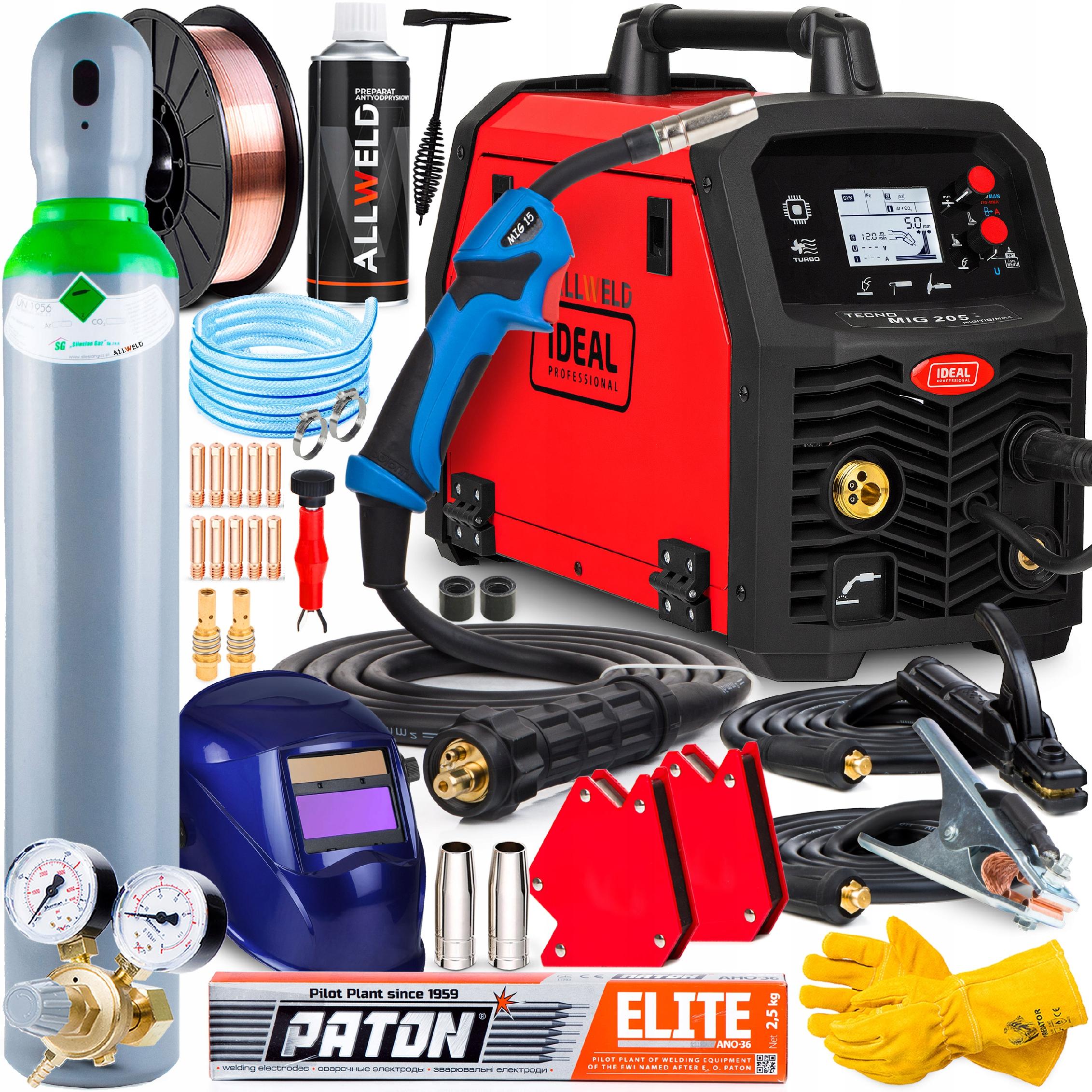 SPAWARKA INWERTOROWA INWERTER IDEAL TECNO MIG 205 LCD V2 SYNERGIA 200A ...