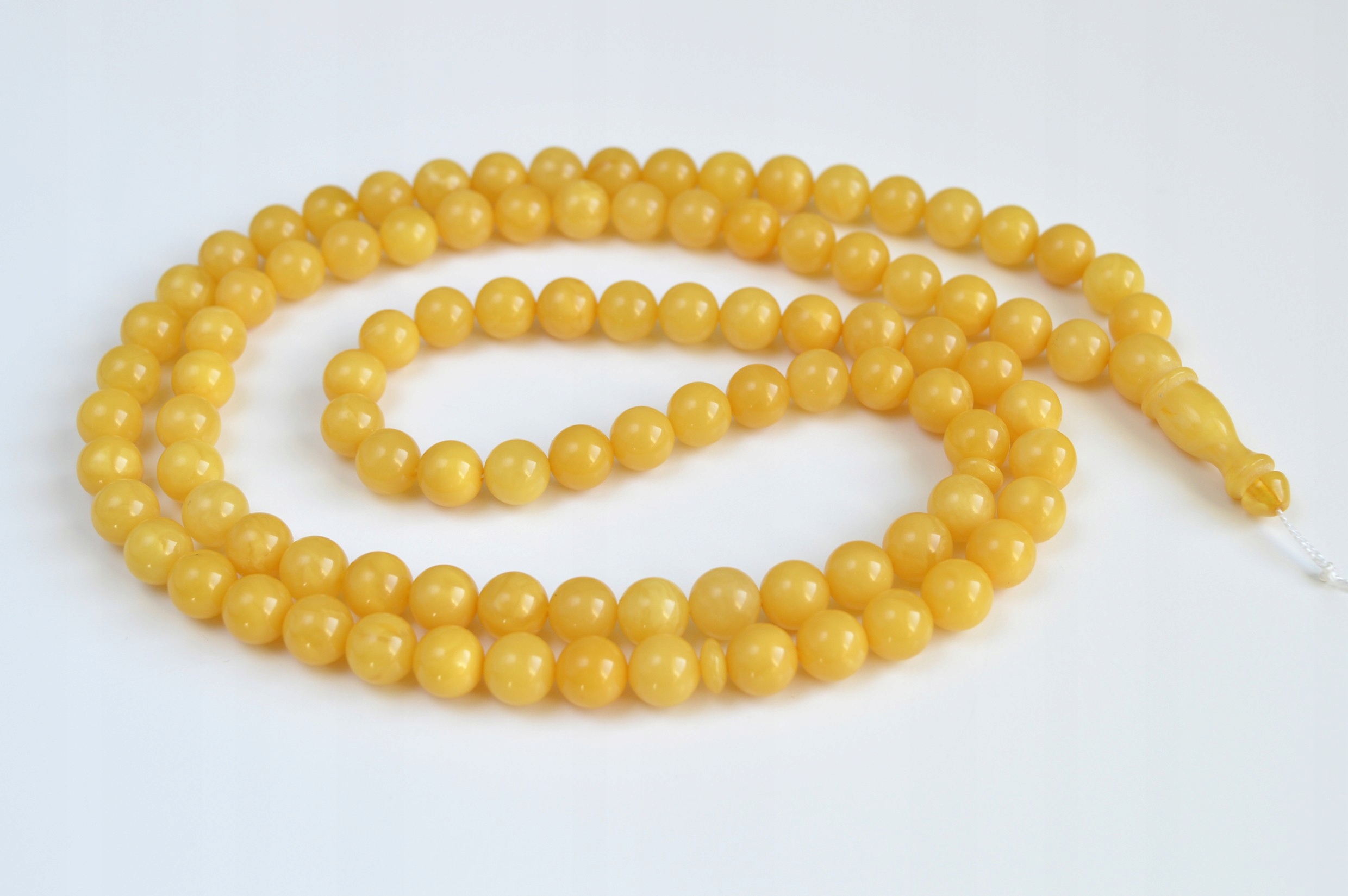 MISBAHA Muslimský růženec baltský jantar TASBIH 99 Korálků SUBHA ...