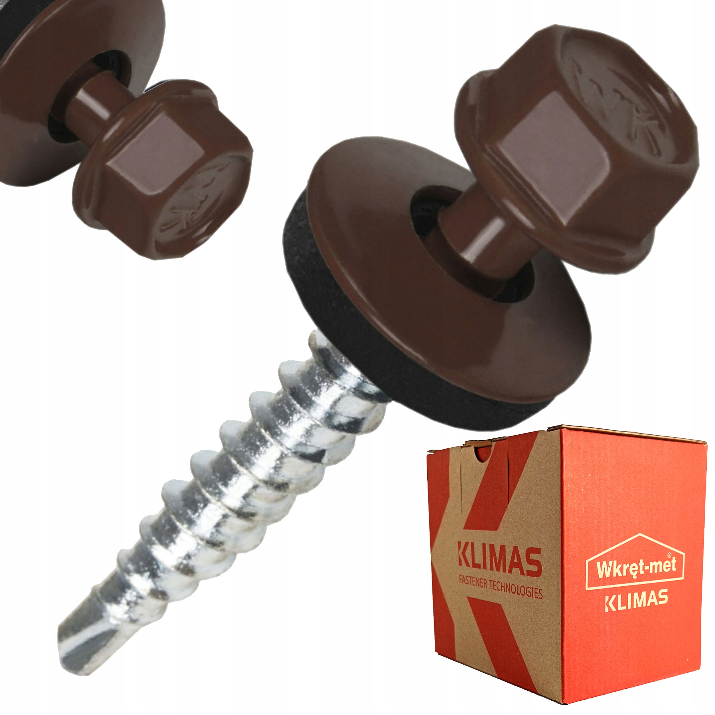 Wkręty farmerskie brąz Wkręt-Met WFD-48035 RAL 8017 35 x 4,8 mm 250 ...