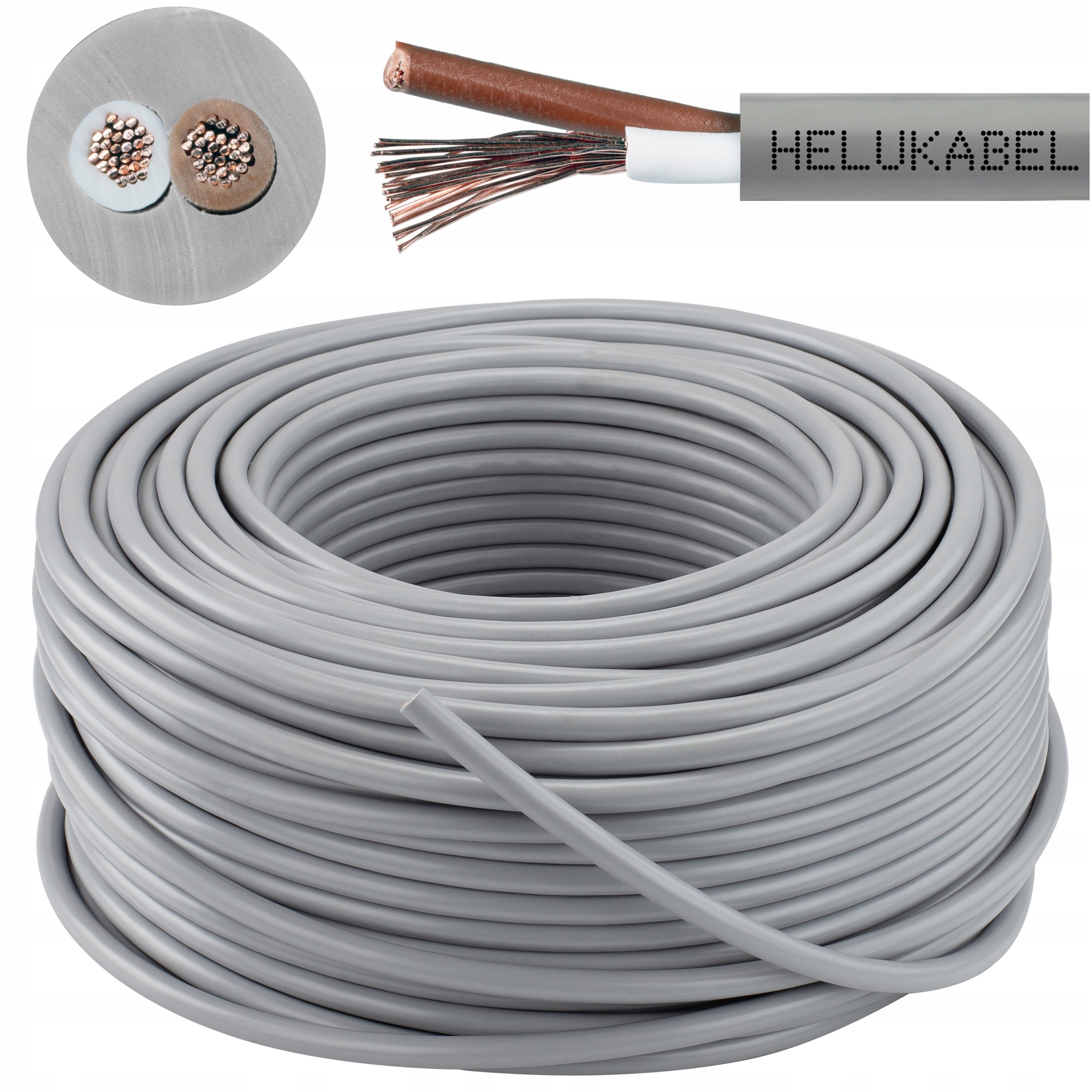 Przewód kabel sterowniczy TRONIC LIYY 2x0,5mm2 olejoodporny HELUKABEL ...