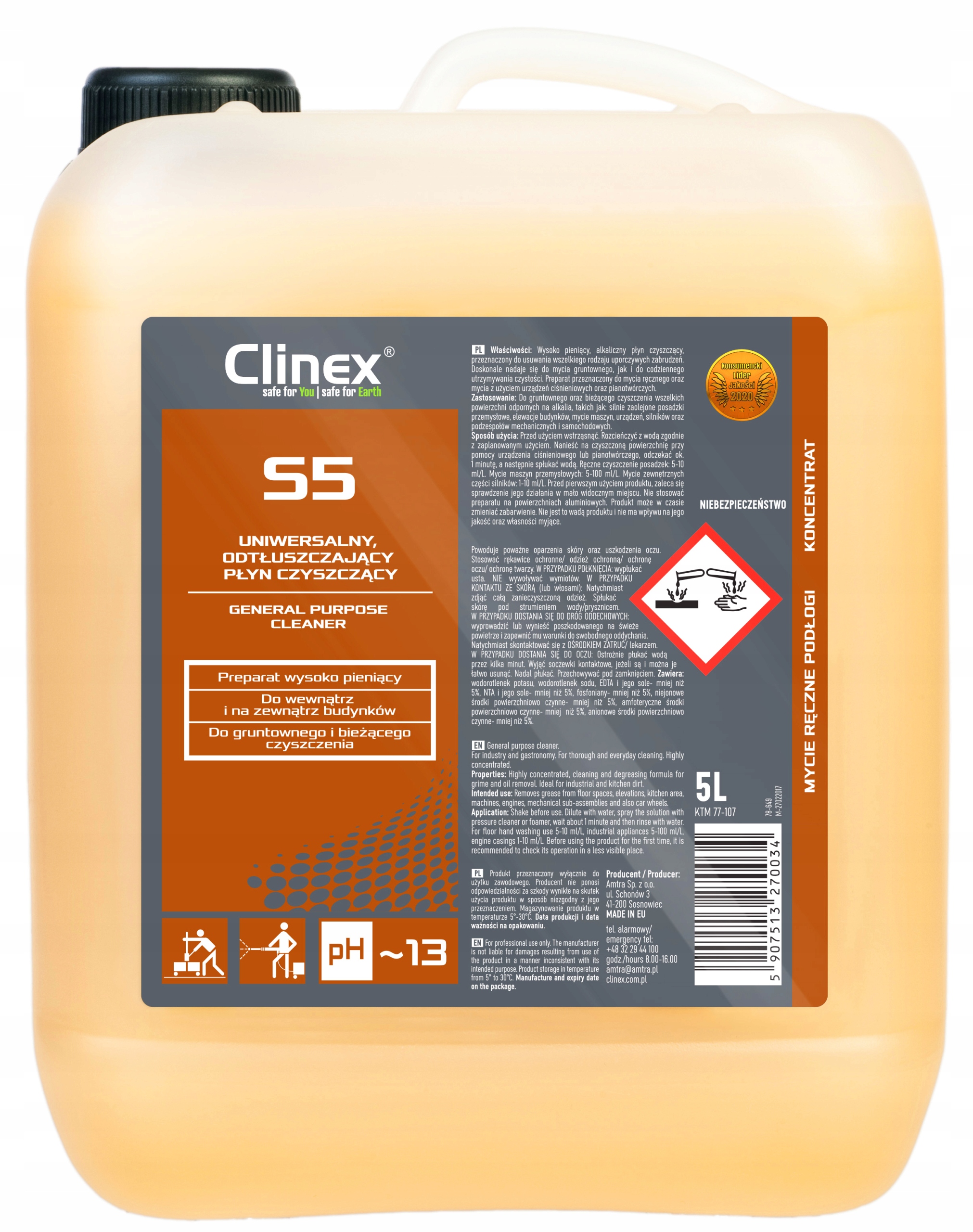 CLINEX S5 APC OUT Uniwersalny płyn do czyszczenia 5L (5907513270034 ...