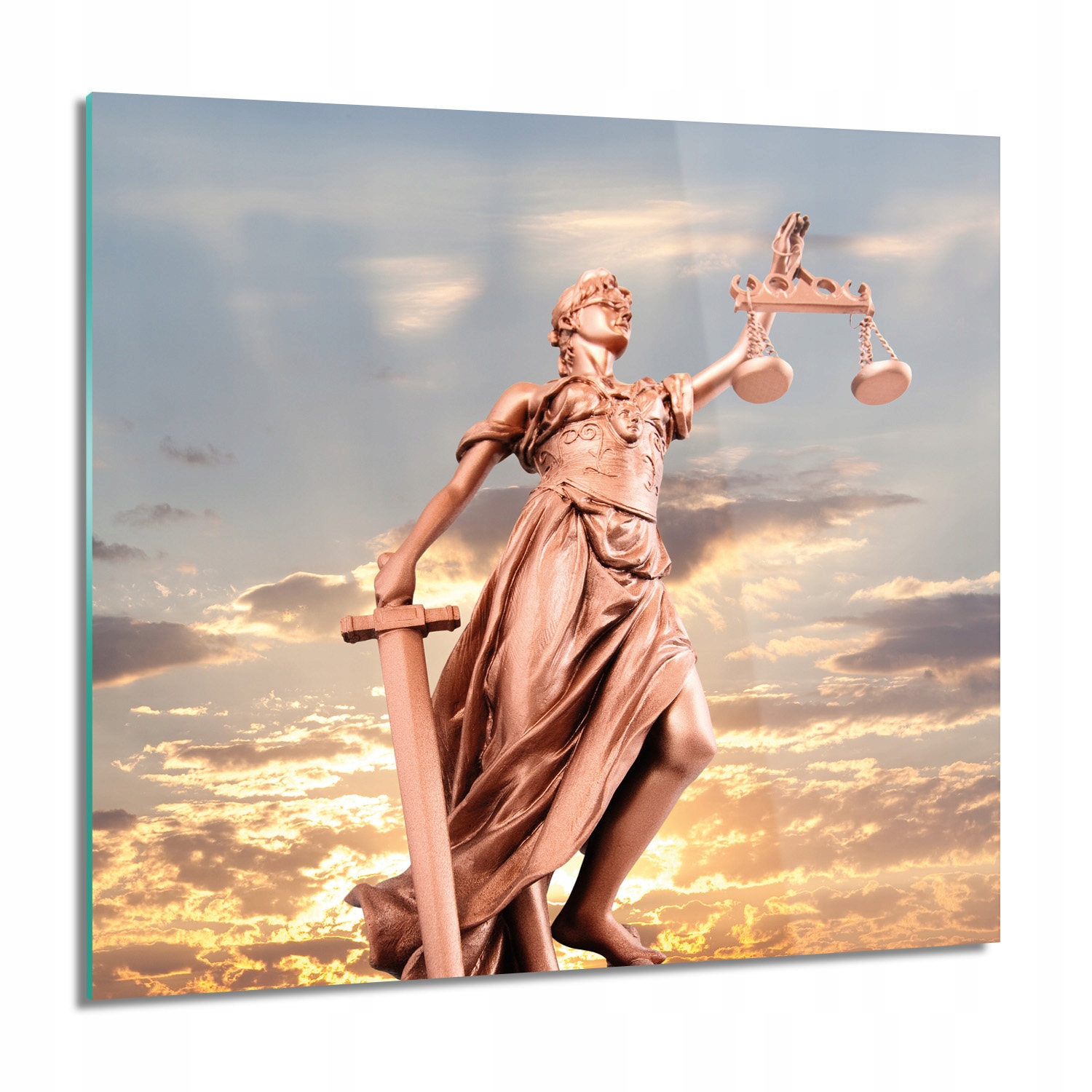 Temida rzeźba Obraz szklany ścienny 60x60 grafika 13523358179 - Allegro.pl