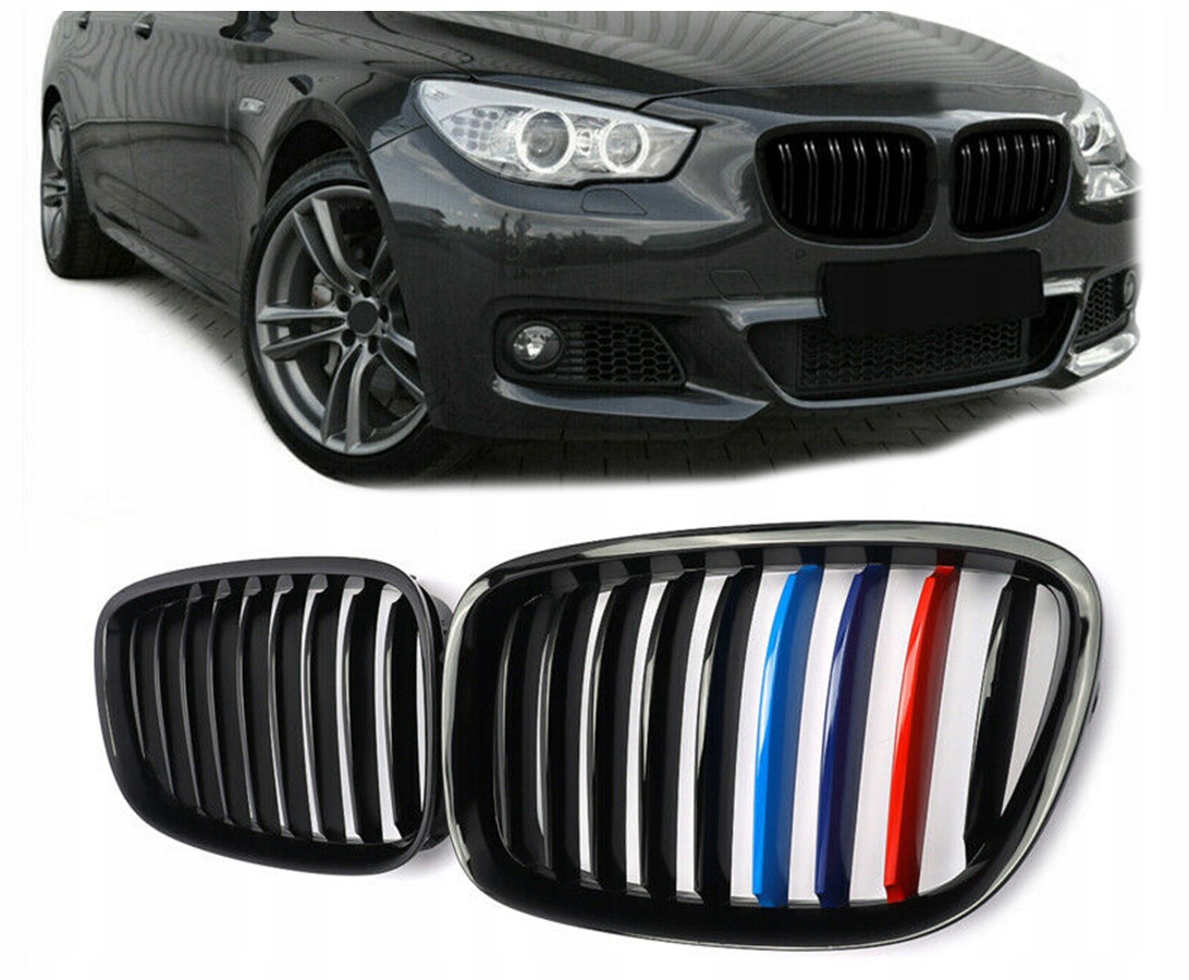 BMW F07 GT (2009-2013) HŰTŐRÁCS MASZK VESÉK M-SZÍNŰ FÉNYES FEKETE, • Ár ...